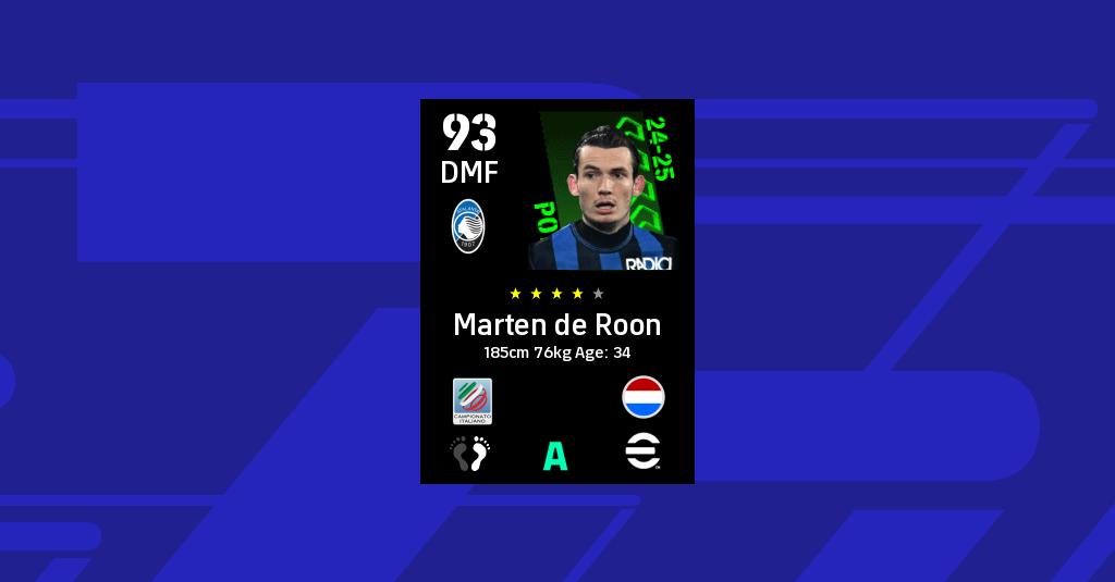 Marten de Roon eFootball 2022 Stats