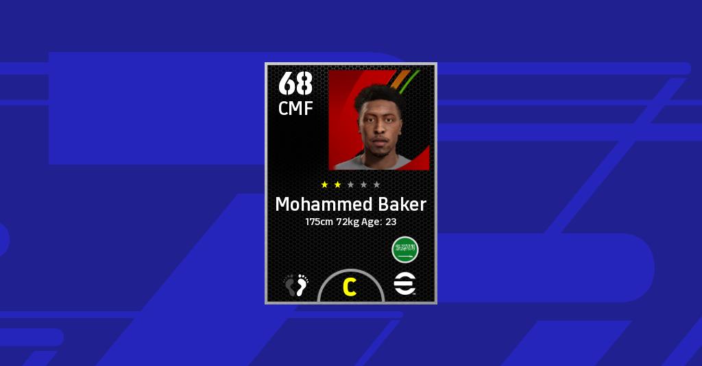 Mohammed Baker eFootball 2022 Stats