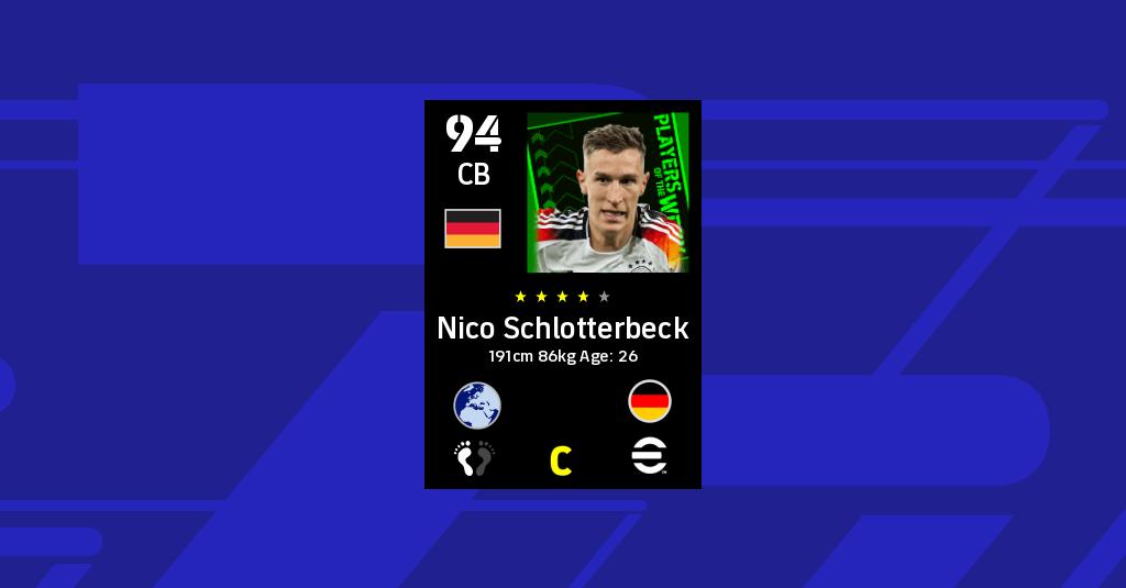 Nico Schlotterbeck eFootball Stats
