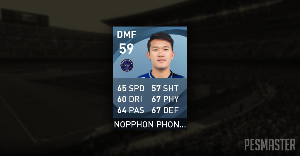 Nopphon Phonkam PES 2021 Stats
