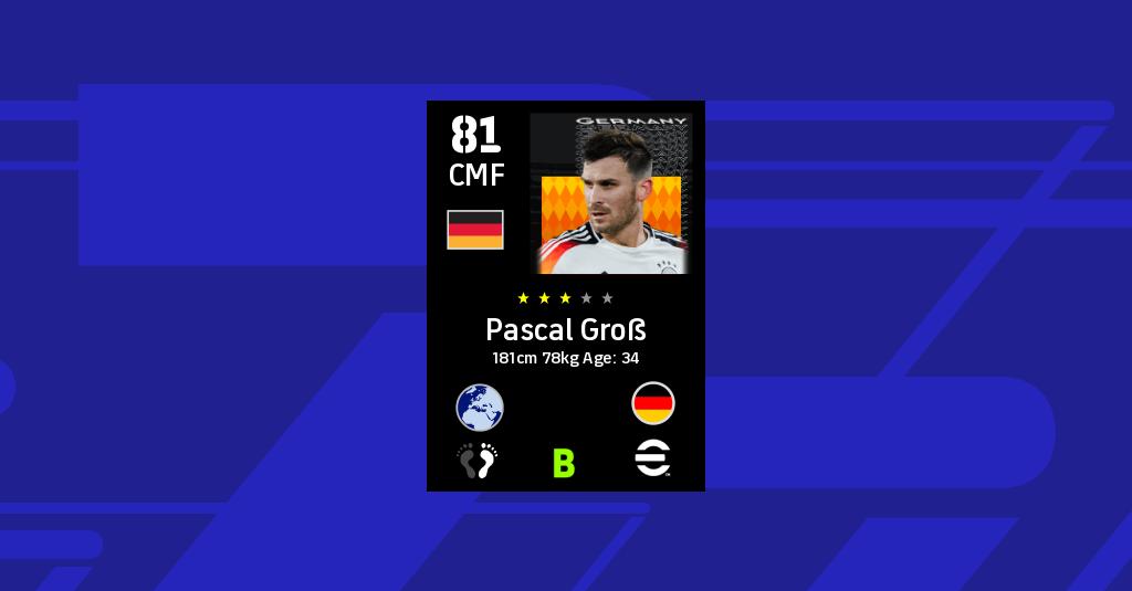 Pascal Groß eFootball Stats