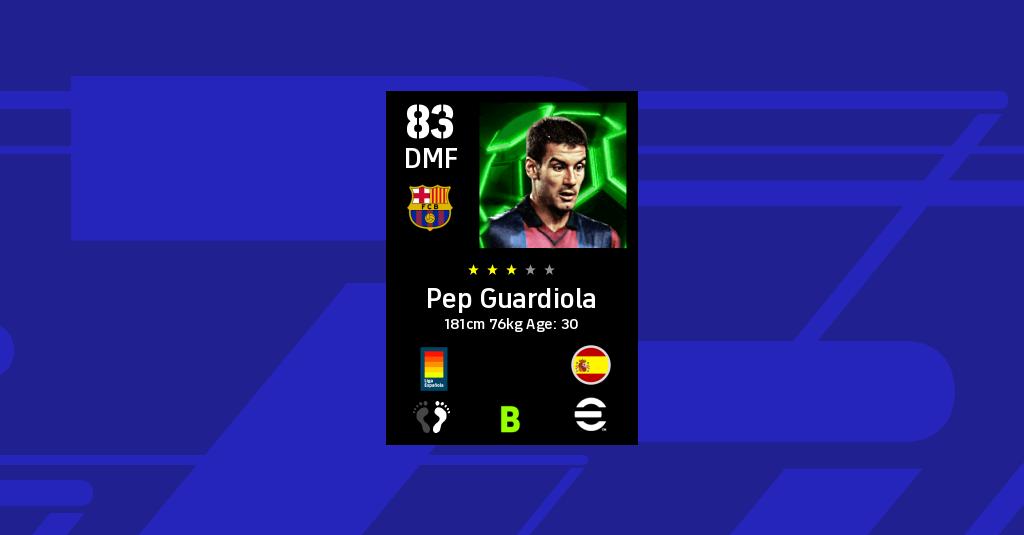 Pep Guardiola eFootball 2022 Stats