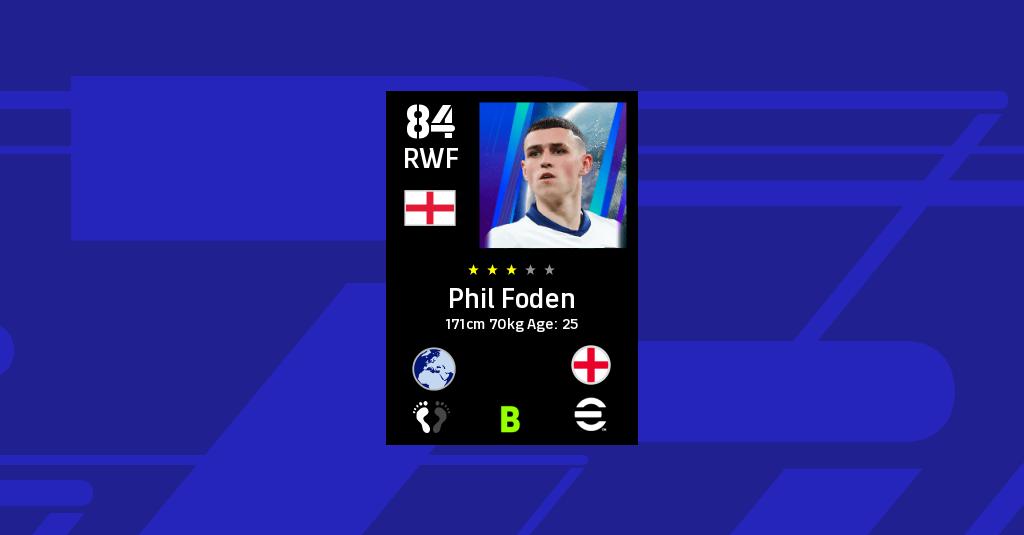 Phil Foden eFootball Stats