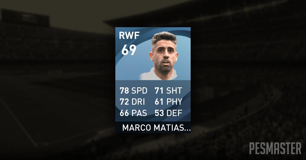 Estatísticas de Marco André Matias no PES 2021 Mobile