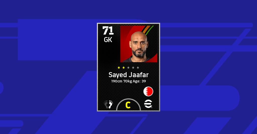 Estatísticas de Sayed Jaafar no eFootball