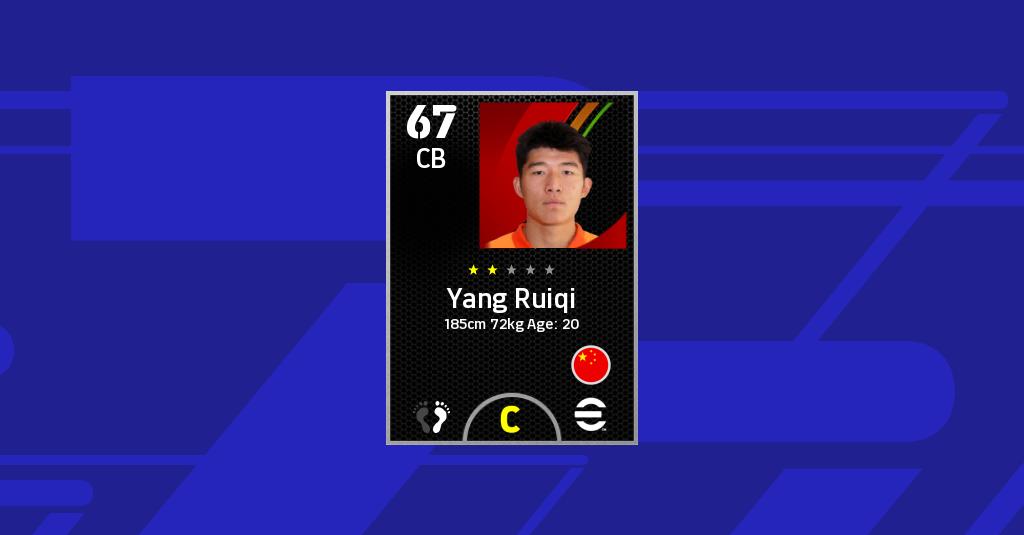 Estatísticas de Yang Ruiqi no eFootball