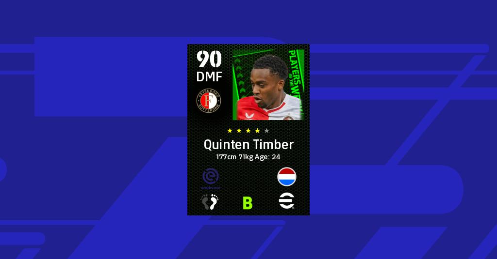 Quinten Timber eFootball Stats