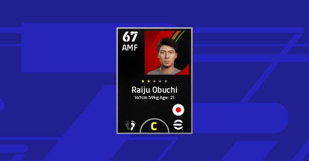 Raiju Obuchi eFootball 2022 Stats