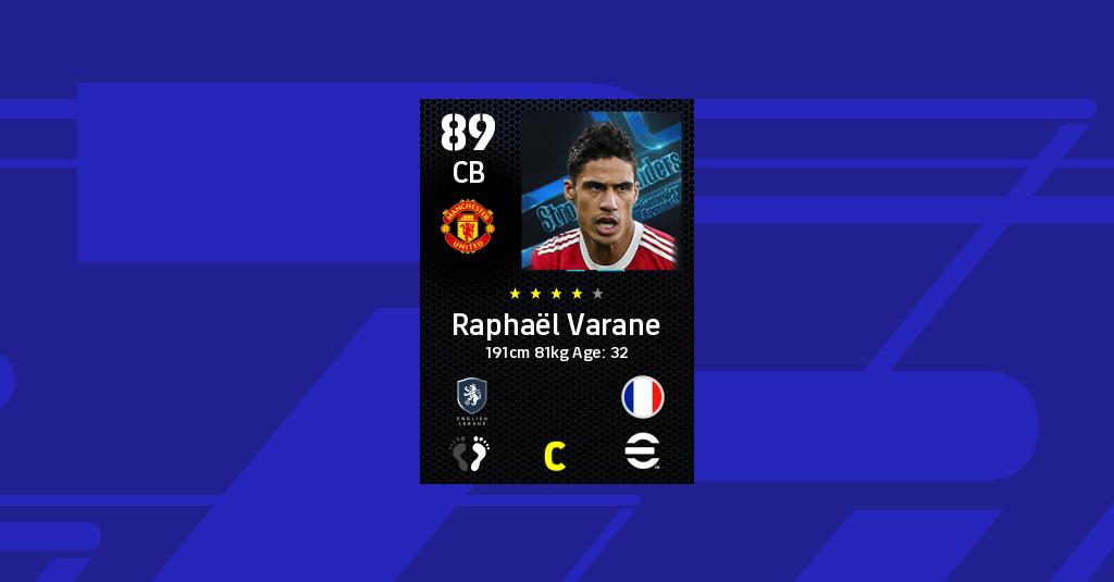 Raphaël Varane eFootball Stats