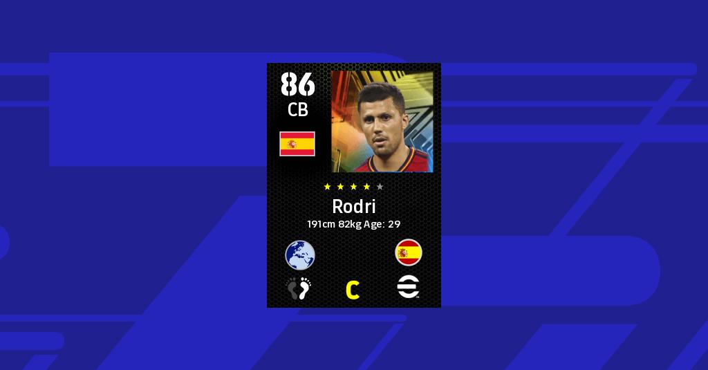 Rodri eFootball Stats