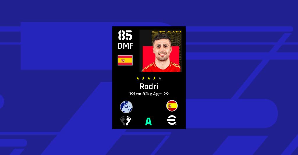 Rodri eFootball Stats