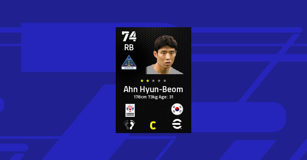 Ahn Hyun-Beom - Показатели - eFootball 2022