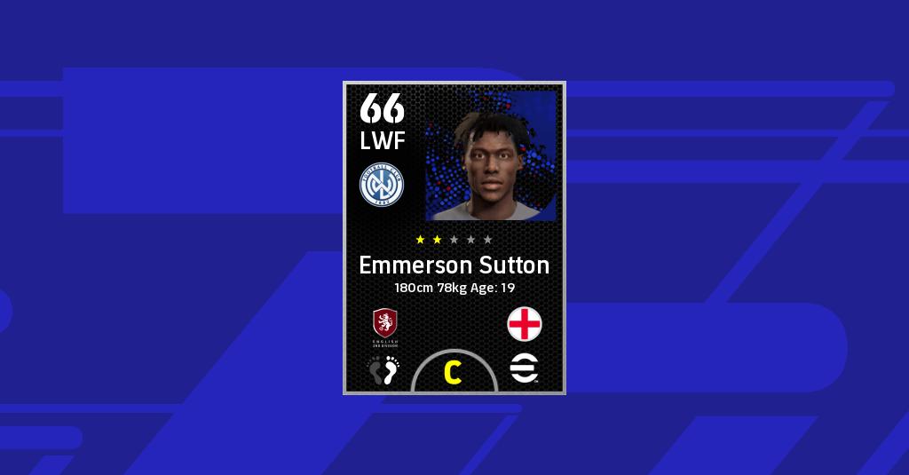 Emmerson Sutton - Показатели - eFootball