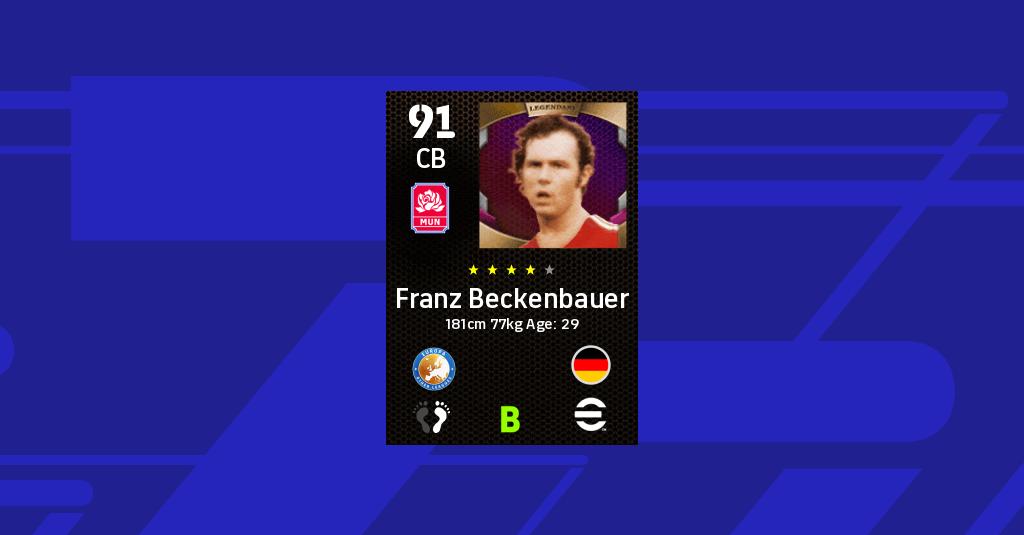 Franz Beckenbauer - Показатели - eFootball