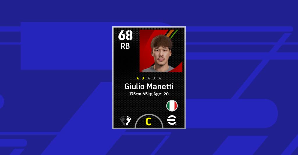 Giulio Manetti - Показатели - eFootball 2022