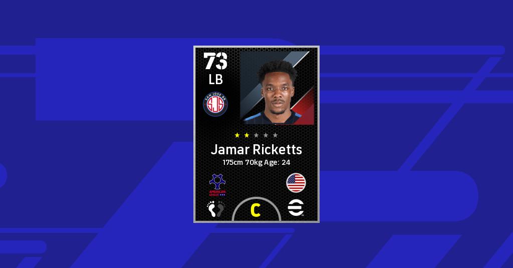 Jamar Ricketts - Показатели - eFootball 2022