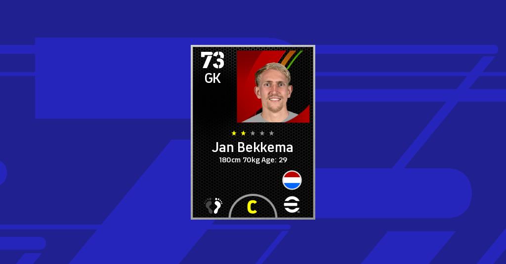 Jan Bekkema - Показатели - eFootball 2022