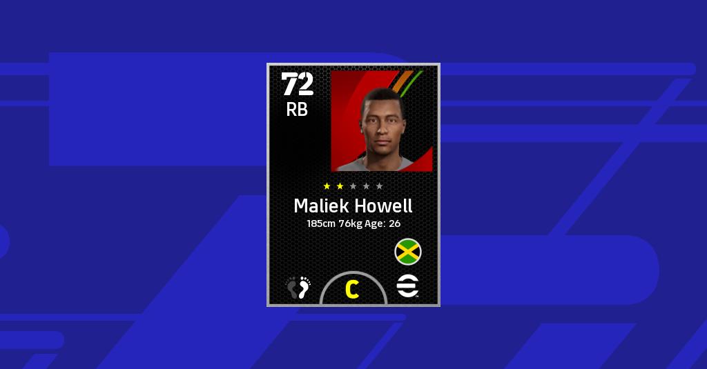 Maliek Howell - Показатели - eFootball 2022