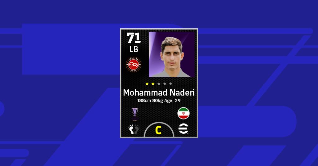 Mohammad Naderi - Показатели - eFootball 2022