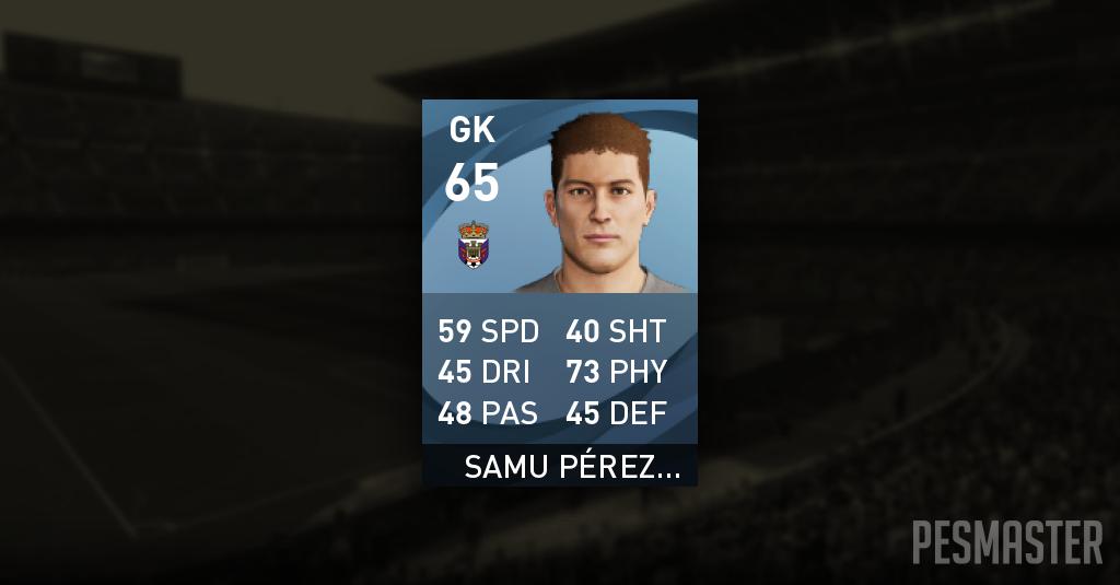 Samu Pérez PES 2021 Stats
