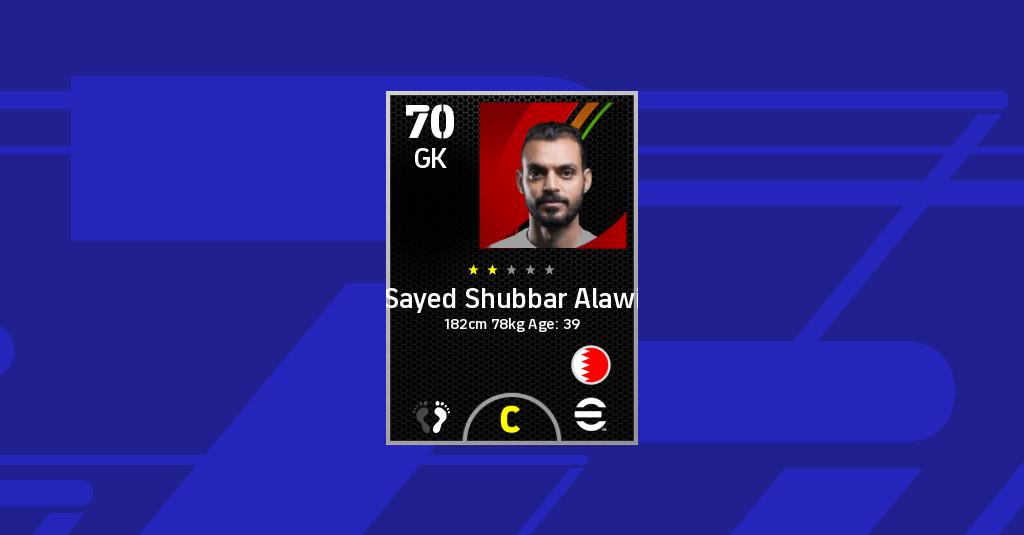 Sayed Shubbar Alawi eFootball Stats