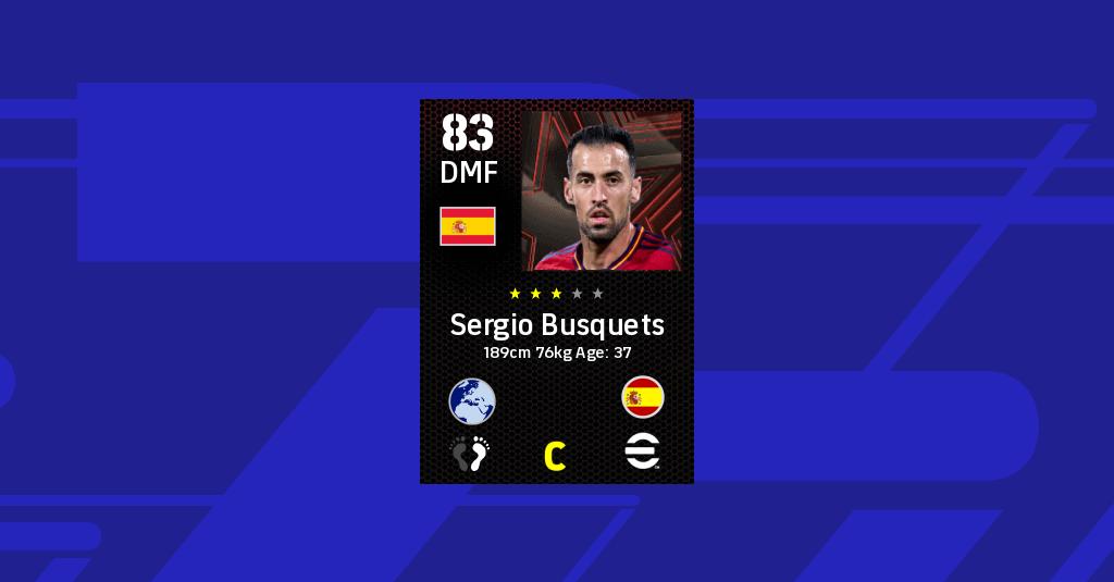 Sergio Busquets eFootball Stats