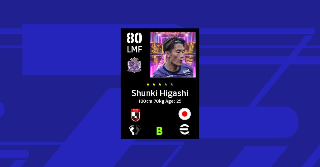 Shunki Higashi eFootball Stats