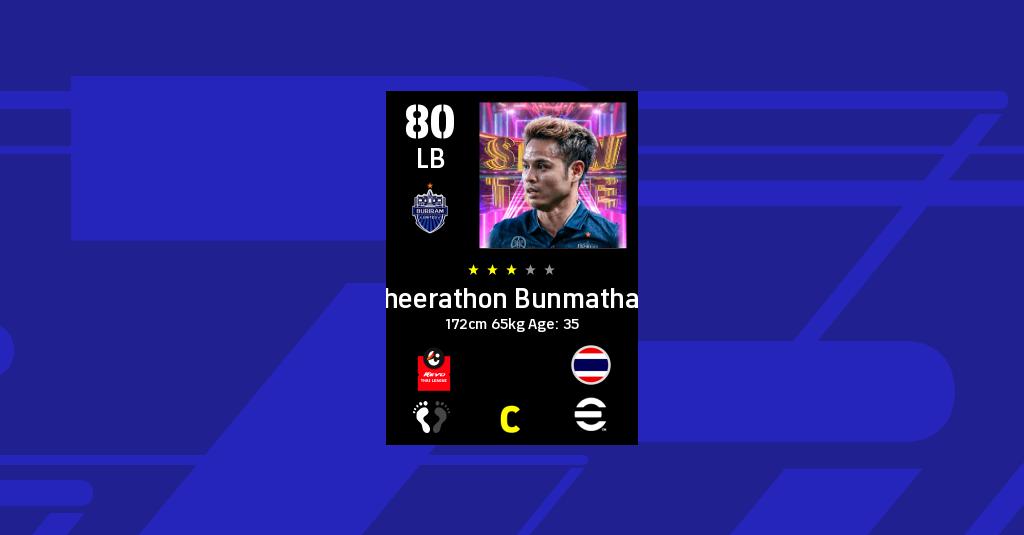 Theerathon Bunmathan eFootball Stats