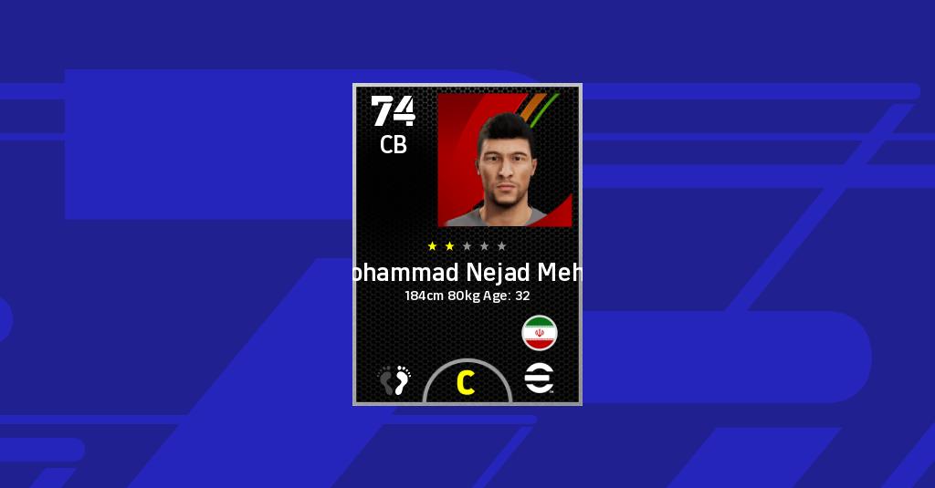 Mohammad Nejad Mehdi'nin eFootball İstatistikleri