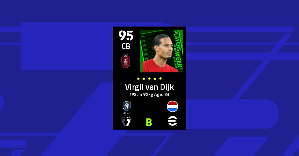 Virgil van Dijk eFootball Stats