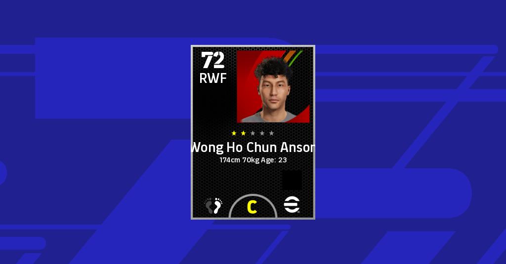 Wong Ho Chun Anson eFootball Stats