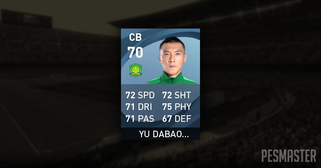 Yu Dabao PES 2021 Stats