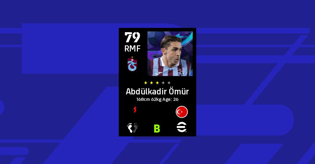Abdulkadir Omur - 统计 - eFootball 2022